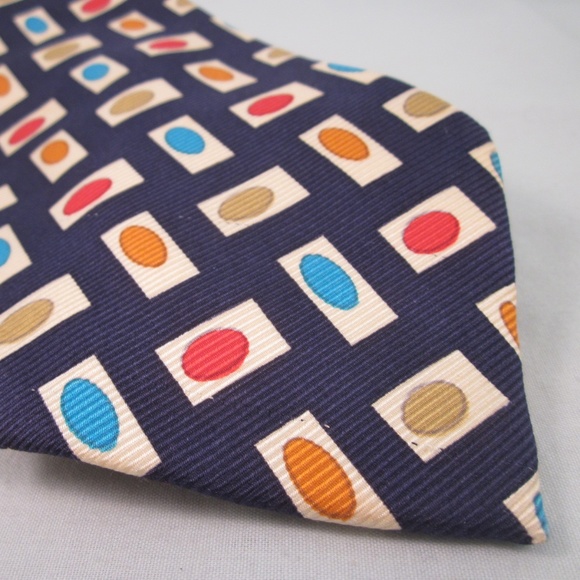 Hugo Boss | Accessories | Hugo Boss Silk Necktie Navy With Colorful ...